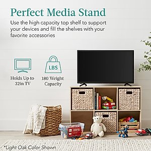 Best Choice Products 6-Cube Storage Organizer, 11in Shelf Opening, Bookcase, Display Shelf, Customizable w/ 3 Removable Back Panels – Black
