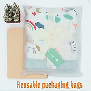 Muslin Soft Swaddle Blankets, Muslin Quilt Baby Blanket for Boy Girl Toddler Daycare, Multiple Layer Swaddle Wrap, 70% Bamboo 30% Cotton, Practical Size 43X45inchs (Rainbow Unicorn)