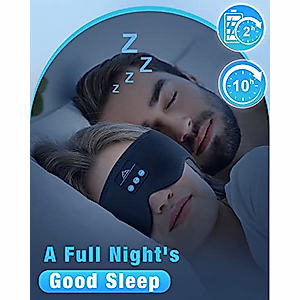 Sleep Headphones Bluetooth Headband Headphones for Sleeping - 10Hrs Sleeping Headphones for Side Sleepers, Bluetooth Sleep Mask Sleep Earbuds, Birthday Christmas Stocking Stuffers Tech Gifts Men Women