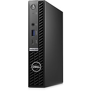 Dell OptiPlex 5000 Desktop Computer Micro PC (MFF) - Intel Core i5 12th Gen i5-12500T (6 Core) 2 GHz 16 GB RAM DDR4-256GB M.2 PCIe SSD WiFi 6E AX211 Win 11 PRO Black (Renewed)