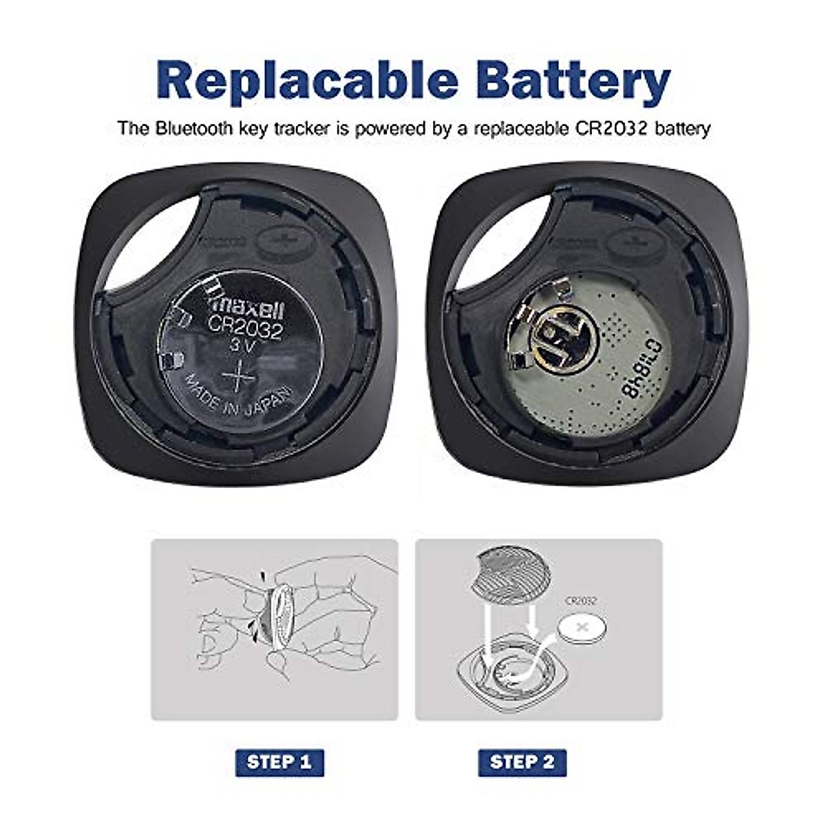 Nutale Focus Key Finder Smart Tracker Anti-Lost Alarm Item Locator Wireless for Key Phone Wallet Pet Bluetooth Tracking Device with Replaceable Battery Black 1Pcs