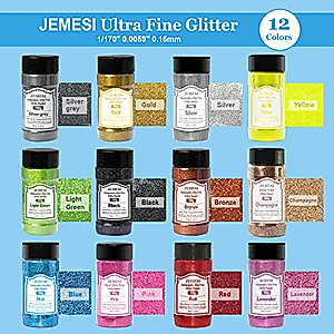 Champagne Ultra Fine Glitter Powder, 100g/3.52oz Extra Fine Epoxy Glitter Flakes Crafts Sequins 1/170'' 0.0059'' 0.15mm for Resin Arts Crafts, Body, Face, Nail, Tumblers Slime and Festival Decoration