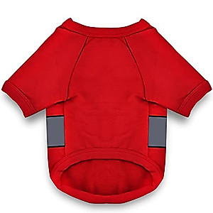 Koneseve Dog Christmas Shirt Soft Cotton Dog Clothes Winter Warm Cat Sweater Breathable Santa Clause Costume for Small Dogs Cats Boy Girl Pet Outfit Adorable Puppy Pajamas Cozy Kitten Apparel L