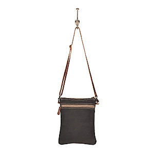 Myra Bags Ruggy Canvas, leather & Rug Crossbody Bag S-1986