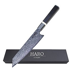 HARO CUTLERY Talon Series 8 Inch Chef Knife | Japanese Knife Kiritsuke Knife | Forged Damascus Knife | Professional VG10 Chef Knife | Japanese Kitchen Knife | Razor Sharp Chefs Knife