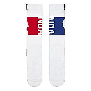 Nike Elite NBA “75th Anniversary” Limited Edition Men’s Crew Socks (X-Large (Men's 12-15), White/Red/Blue)