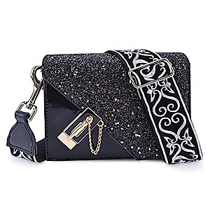 CLOUDMUSIC Handbag Strap Replacement Crossbody Strap Purse Strap With Silver Clips For Women Girls(Silver Vintage)