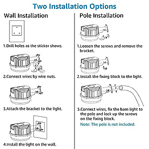 TORCHSTAR 80W Dusk to Dawn Area Light, LED Barn Lights, with Photocell, Outdoor Waterproof Street Flood Lighting, 800W Incandescent Equivalent, 5000K Daylight
