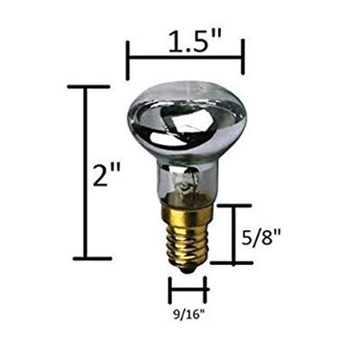 R39 E17 Replacement Light Bulb Lava Lamp 30 Watt Motion Reflector Type (2 Pack)