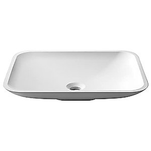 Kraus KSV-4MW Natura Bathroom Sink, Rectangular 19.6 x 15.7 inch