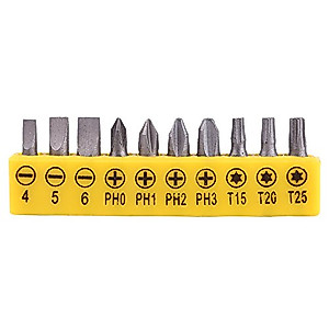 Walfront 10pcs Screwdriver L-Shaped Extension Handle Double Head Hex Socket Screwdriver Flat Torx Screwdriver Kit Hand Tool