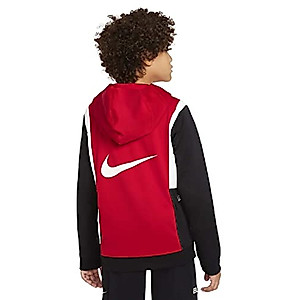 Nike Boy's Elite Full Zip Hoodie (Little Kids/Big Kids) University Red/Black/White/White MD (10-12 Big Kid)