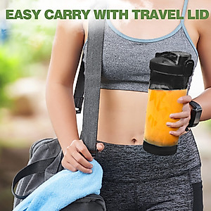 2 Pack Portable Blender,270 Watt for Shakes and Smoothies Waterproof Blender USB Rechargeable with 20 oz BPA Free Blender Cups with Travel Lid.