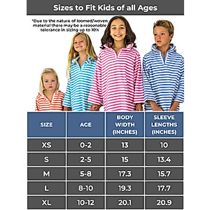 SAMMIMIS Kid’s Beach Towel with Hood - Boys & Girls Swim Cover Up - Pullover Hooded Beach Towel with Long Sleeves – Light, Quick Dry Towel & Hoodie