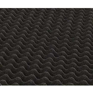 BookishBunny Self Adhesive High Density Acoustic Foam Egg Crate Panel Studio Foam Wall Panel 39" x 78" (1.5" Black)