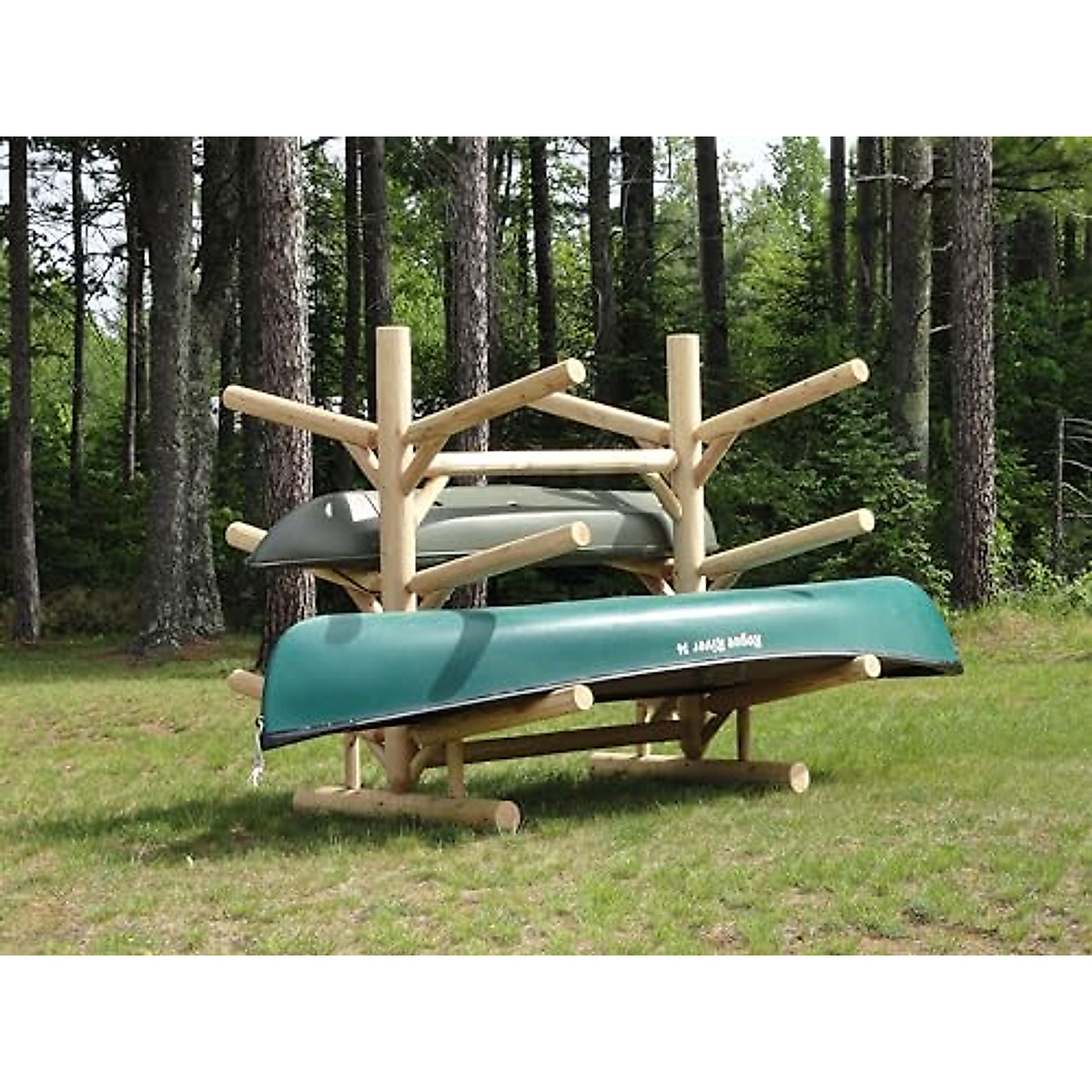 Log Kayak Rack - Kayak Storage Rack, Kayak Racks for Outdoor Storage, Kayak Rack for Garage, Paddle Board Rack, Fishing Canoe Rack, Surfboard Rack and SUP Storage Rack - 6 Kayak Racks, Unfinished