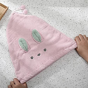 LYSLDH Microfiber Soft and Smooth Dry Hair Towel Cute Rabbit Shower Bandana Home Textile Towel Wearable Towel ( Color : Gray , Size