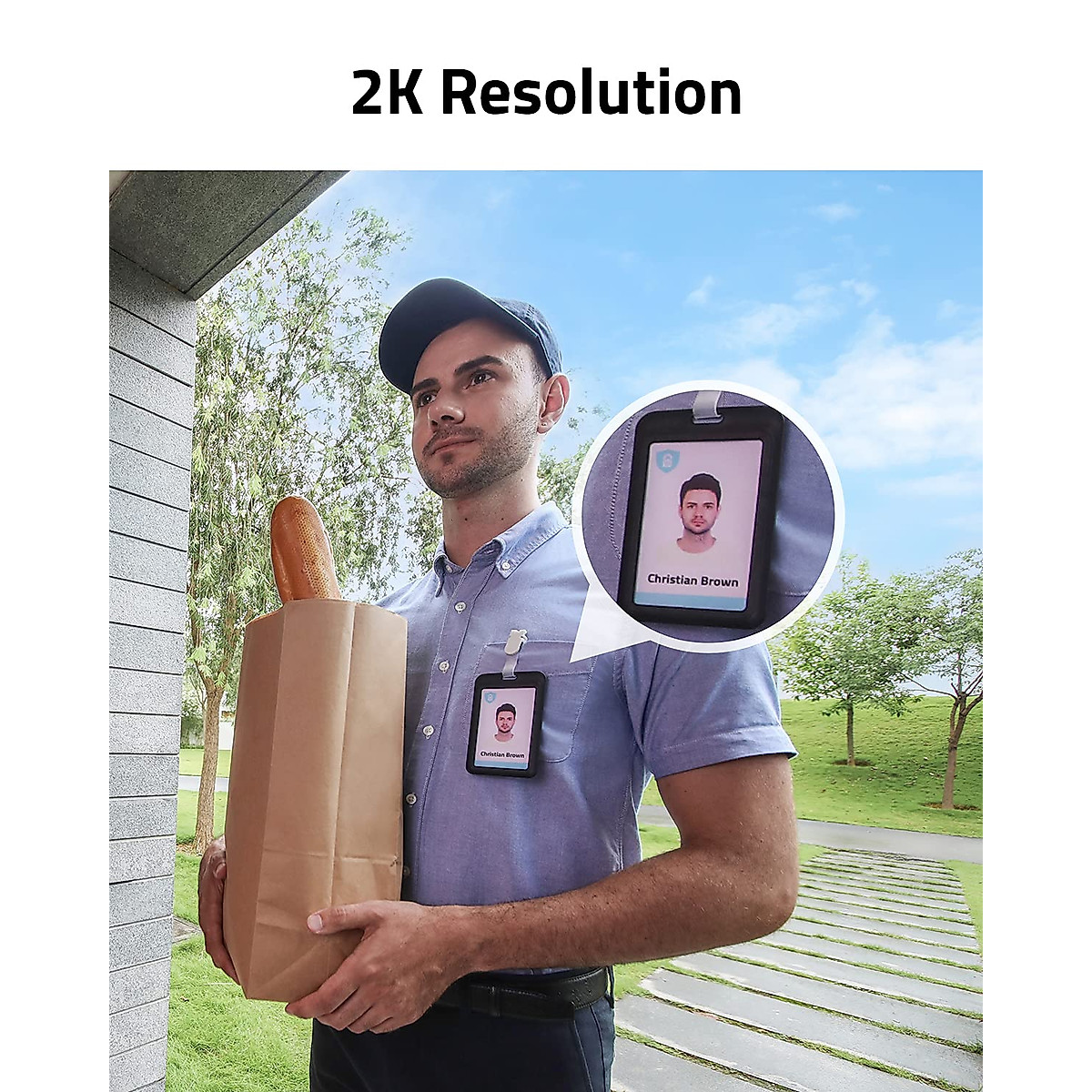 eufy Security, Video Doorbell 2K (Battery-Powered) with Chime, 2K HD, No Monthly Fee, On-Device AI for Human Detection, 2-Way Audio, 16GB Local Storage, Simple Self-Installation