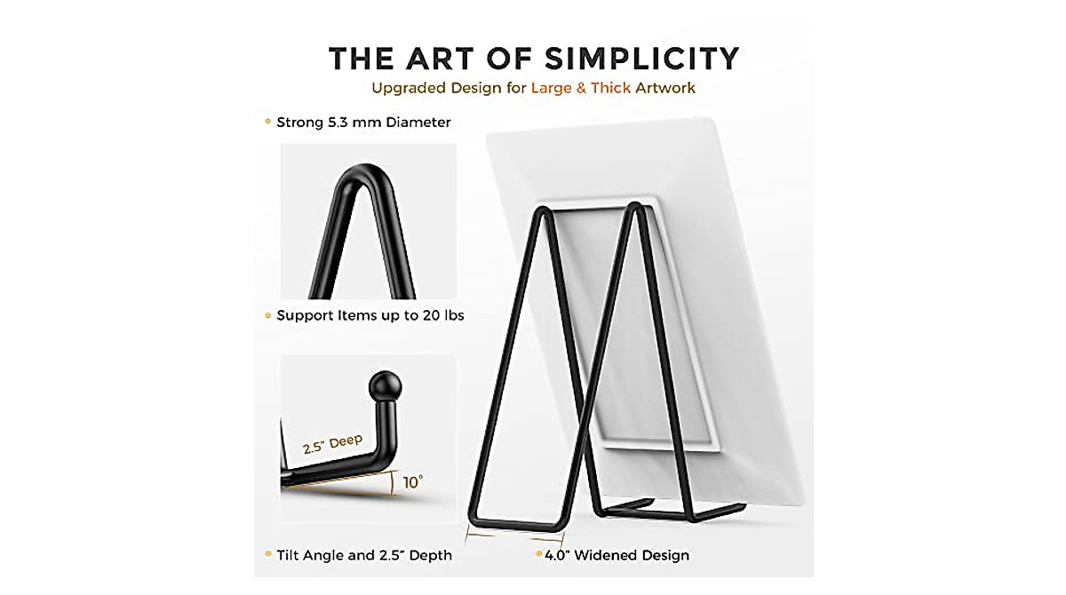 TR-LIFE 10 Inch Plate Stands - Durable 3 Pack Display