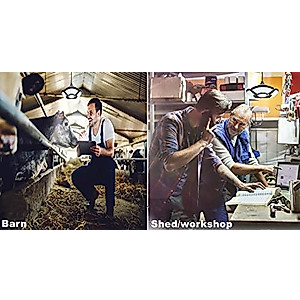 HULPPRE Solar Shed Light Daytime or Night 4+1 Leaves 136Leds Brighter Solar Light Indoor&Outdoor with Remote,IP65 Barn/Chicken Coop/Workshop/Ceiling/Pendant Light for Patio,Garden,Yard,Gazebo