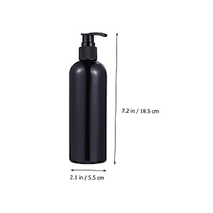 STOBAZA Travel Lotion Bottles 300ml Gel Pump Bottles for Shampoo Body Wash Black Cap