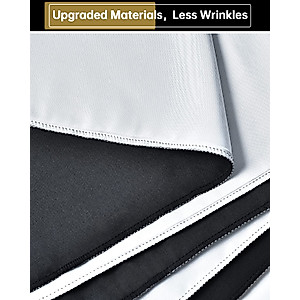 UTEBIT White Black Backdrop, 5 * 6.5FT 2-in-1 Double Sided Photo Backdrop Kit Black/White Screen Background for Photography with 4 Spring Clamps, Photo Backdrop Curtain for YouTube/Video/Television