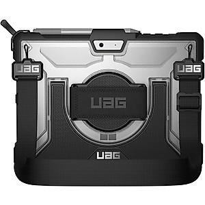 UAG Microsoft Surface Go 3 / Surface Go 2 Case [10.5-inch screen] with Hand Strap & Shoulder Strap Plasma, Ice & Microsoft Surface Go 3 / Surface Go 2 Tempered Glass Anti-Fingerprint & Scratch Resista
