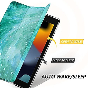 MoKo Case for iPad 10.2 iPad 9th Generation 2021/ iPad 8th Generation 2020/ iPad 7th Generation 2019, Slim Stand Hard Back Shell Smart Cover Case for iPad 10.2 inch, Auto Wake/Sleep, Swirl