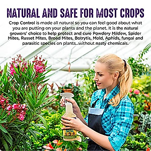 Trifecta Crop Control Ready to Use Maximum Strength Natural Pesticide, Fungicide, Miticide, Insecticide, Help Defeat Spider Mites, Powdery Mildew, Botrytis and Mold on Plants 32 OZ Size