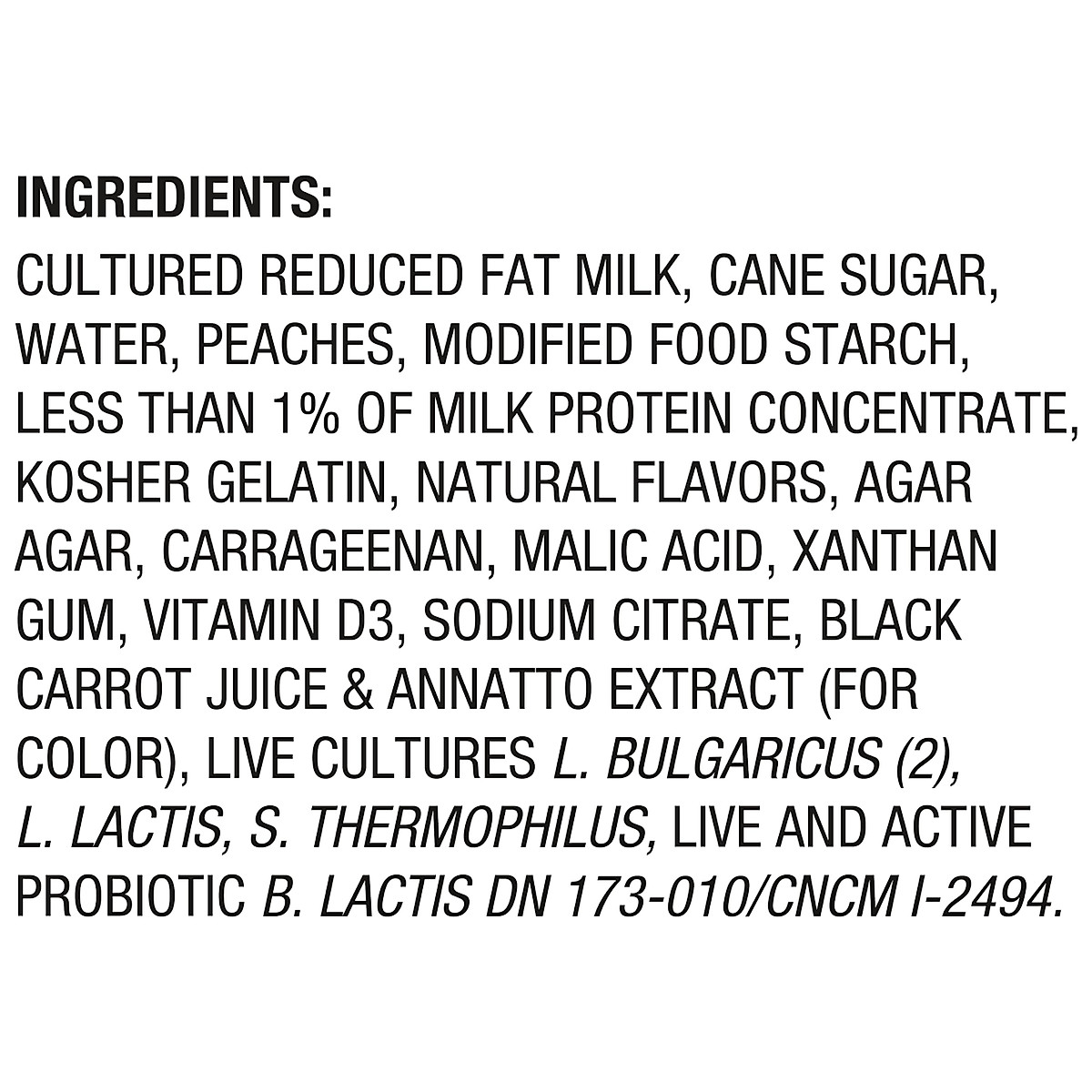 Activia Probiotic Lowfat Yogurt, Peach, Non-GMO Project Verified, 4 Oz, Pack of 4