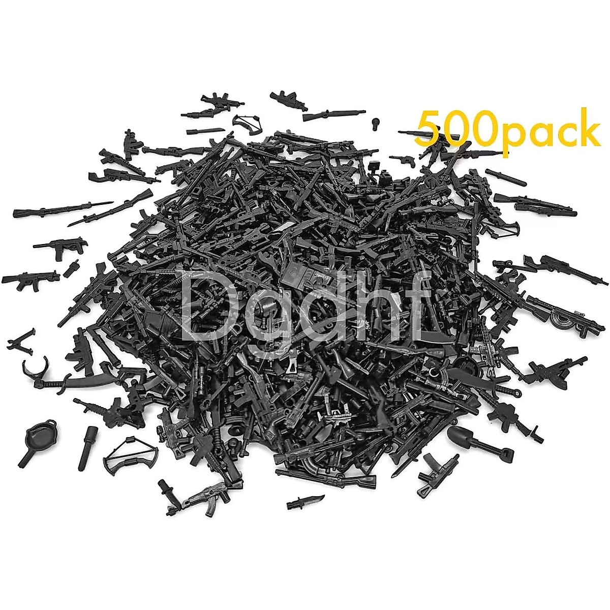 Dgdhf 500 Pieces Military Weapons Bricks Building Blocks Toy Custom Acccessories Designed for Army Mini Brick Figures