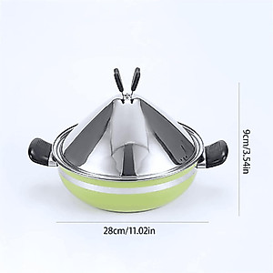 Stainless Steel Stockpot with Lid Tagines Pot Dual Handle Cookware Kitchen Cooking Pot Nonstick Soup Po Heighten 28cm Cone-Shaped Lid Nonstick Tajine Pot Steamer Casserole,Blue