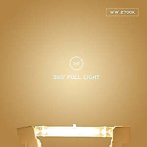 Lxcom Lighting R7s LED Bulb 118mm 20W Double Ended LED Bulbs 120V J Type R7s Floodlight 150W Halogen Bulb Replacement Warm White 3000K Landscape Lights,2 Pack