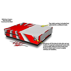 WraptorSkinz Decal Vinyl Skin Wrap Compatible with Xbox One S Console and Controllers - Rising Sun Japanese Flag Red
