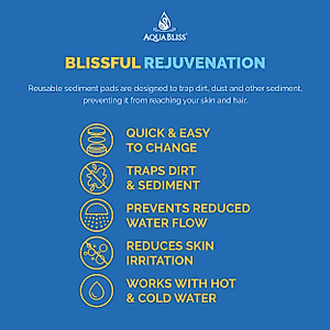 AquaBliss Shower Filter Sediment Pads - Protect your Skin & Hair from Rust, Dust, Sand and other impurities in your water. Compatible with SF400 & SF500-30-Pack