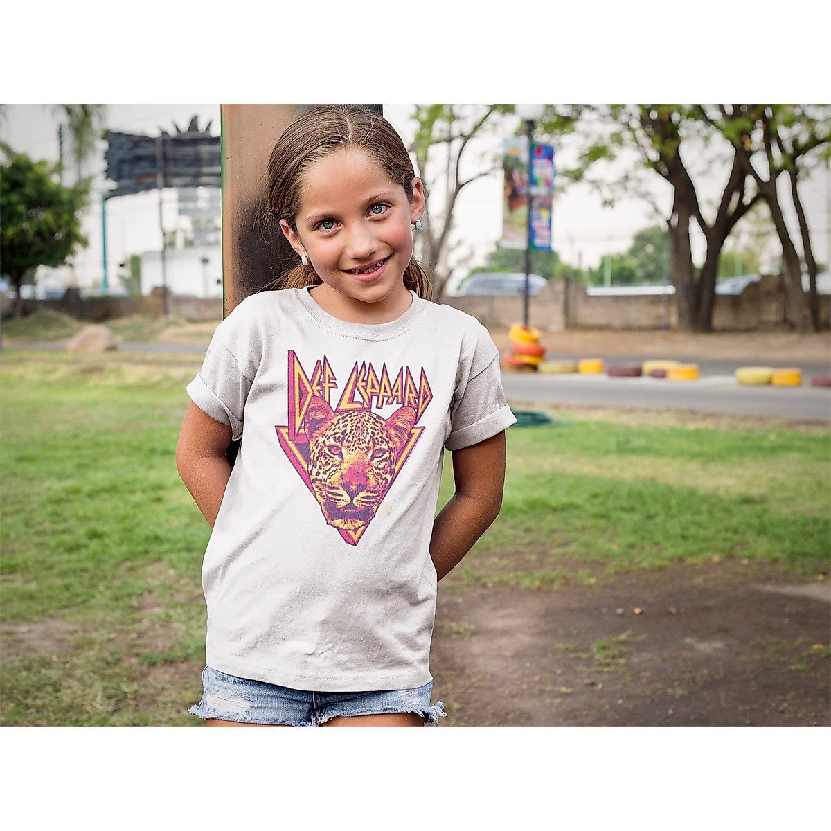 American Classics Def Leppard Rock Band Leopard Logo Toddler Short Sleeve Graphic Tee