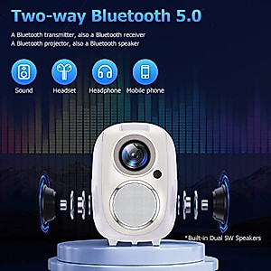 4k Projector with Wifi and Bluetooth, TOWOND Smart Projector with Android 9.0, 12000 Lumens Portable Video Projector, Full HD 1080P 4K Compatible with Smartphone/TV Stick/HDMI/USB/AV for Home Theater