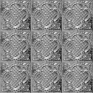 Lancelot 2 ft. x 2 ft. Tin Plated Steel Wall and Ceiling Patterns Drop in Steel (Unfinished) 12 Pack