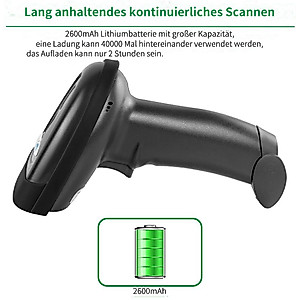NETUM Bluetooth Barcode Scanner, Compatible with 2.4G Wireless & Bluetooth Function & Wired Connection, Connect Smart Phone, Tablet, PC, CCD Bar Code Reader Work with Windows, Mac,Android, iOS