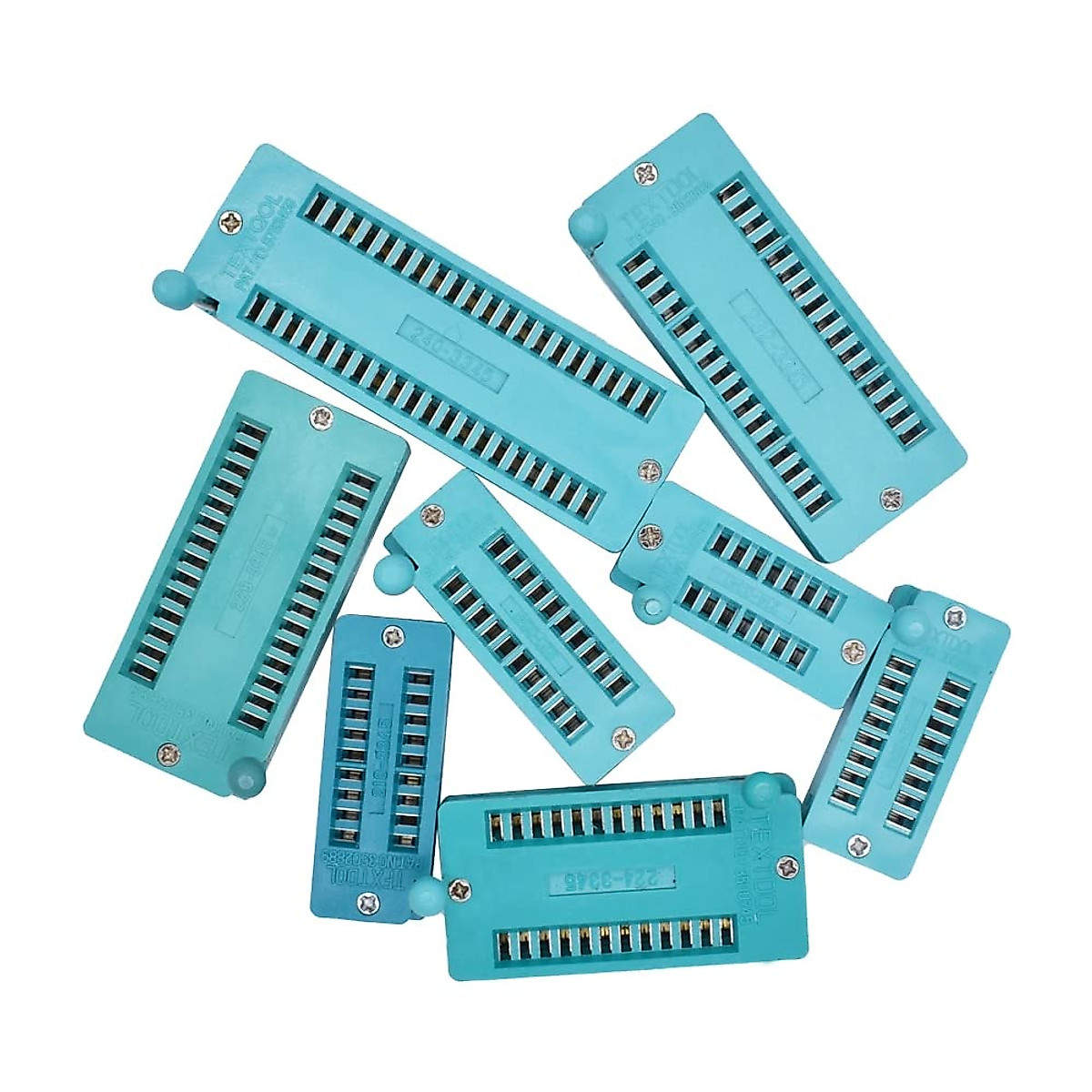VITechone1pcs/lot 14/16/ 18/20/ 24/28 /32/40 P Pin 2.54 MM Green DIP Universal ZIF IC Socket Test Solder Type IC Lock seat ZIF Socket