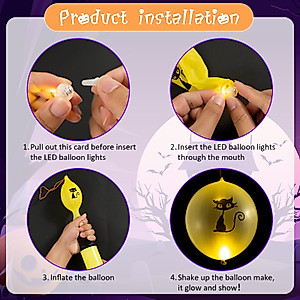 OuMuaMua 42PCS Halloween Punch Balloons for Kids, Halloween Party Game Favors, Halloween Giveaways, Trick or Treat Toys, Halloween Games, Kids Halloween Goodies