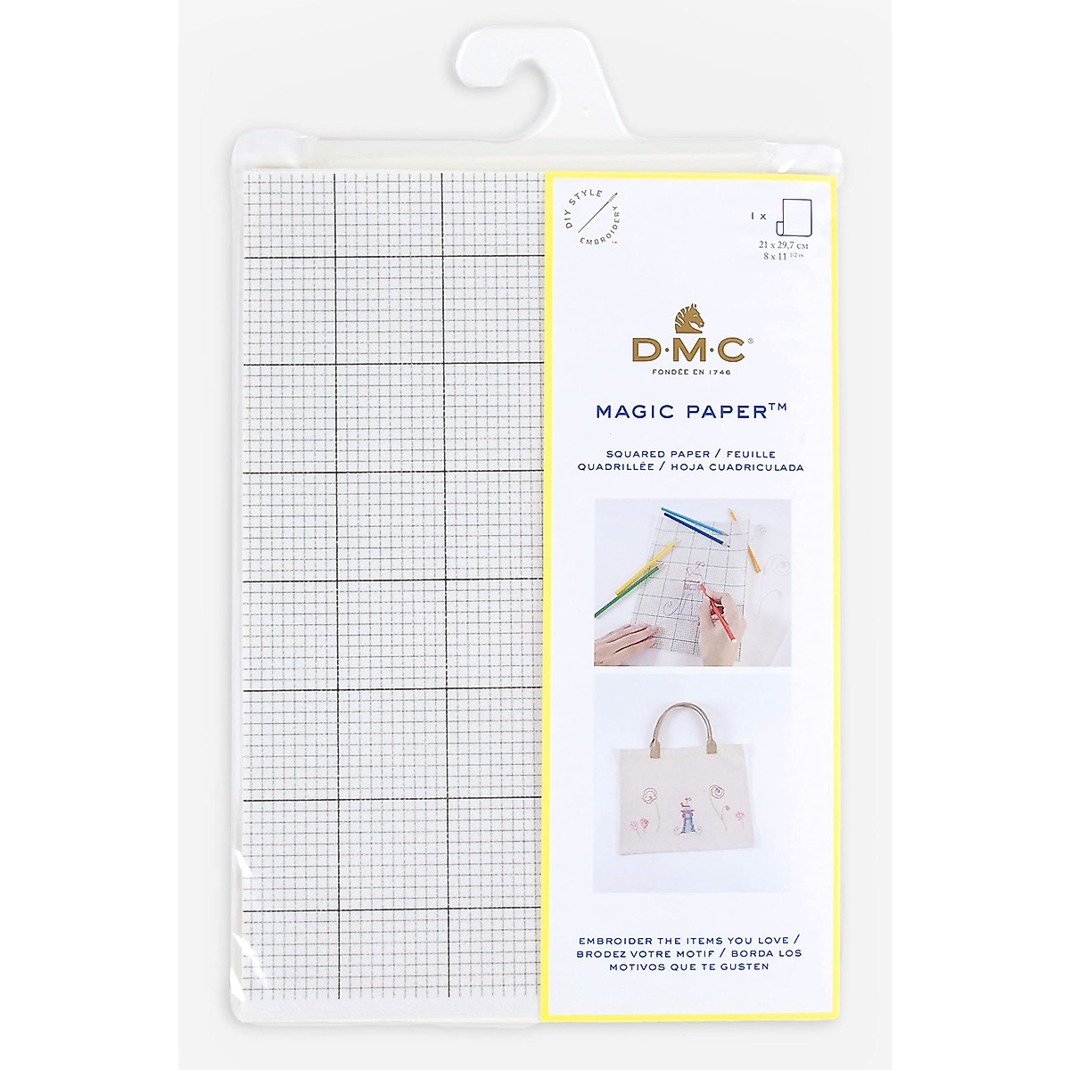 DMC Magic Paper mediuma4 Water Soluble Sheet, Paper, White, 21 x 0.02 x 29.5 cm