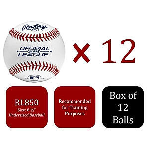 Rawlings | UNDERSIZED Official League Practice Baseballs | 8.5" | 12 Count