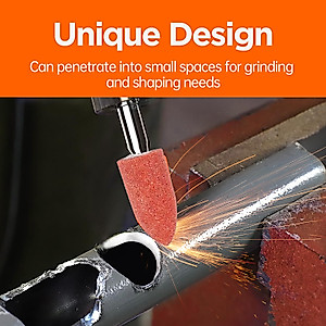 Sanding Bits for Dremel Rotary Tool, Grinding Stones Sanding Drill Bits with 1/8" Shank, Aluminum Oxide Sanding Accessories to Metal Rust Removal/Smoothing/Sharpening, 45Pcs