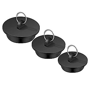 Drain Plug, 3 Pieces Sink Plug Sink Plug 3 Sizes Plug Drain Plug Bath Plug Bathtub Sink Plug for Sink Kitchen and Bathroom