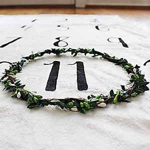 Prazoli White Baby Milestone Blanket Unisex - Baby Month Blanket Gender Neutral