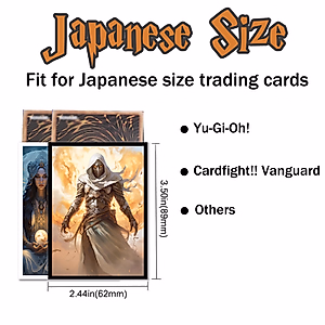 VEHASAYO Custom Card Sleeves, Make Your Own Trading Collectible Card Protecter, Compatible with Yugioh & Magic The Gathering Cards – MTG, TCG, OCG