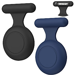 Airtag Holder for Kids Waterproof, 2 Pack Apple Airtag Case with Pin Brooch for Pet Adult Clothing, Airtag Kids Hidden Accessories, Full Silicone Cover Safer Than Bracelet Necklace Keychain