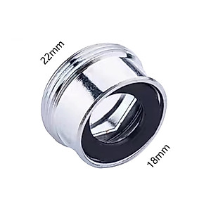 XNTONG Faucet Aerator Adapter - 11/16 inch Female to 55/64 inch Male Adapter, Chrome Brass Sink Adapter, for Kitchen and Bathroom Faucet Adapter Kit Connection (F18-M22)