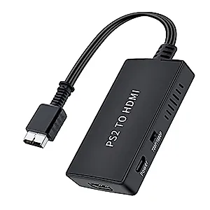 Sheiaier PS2 to HDMI Converter Adapter, PS2 to HDMI Adapter Supports HDMI Video Output for All PS2 Display Modes